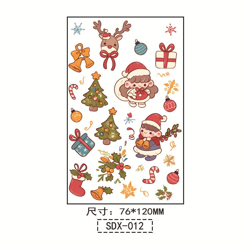 Generic Christmas Tattoo Sticker Children'S Sticker Party Event Face ...