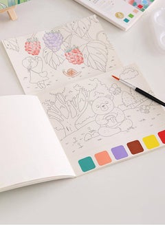 Generic Drawing Coloring Book with Magic Watercolors and Brush ...