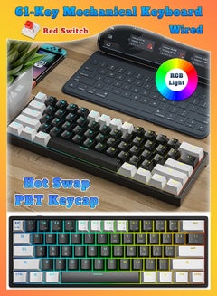 Generic 61-Key Wired Keyboard - Hot Swap - Red Switch - Mechanical ...