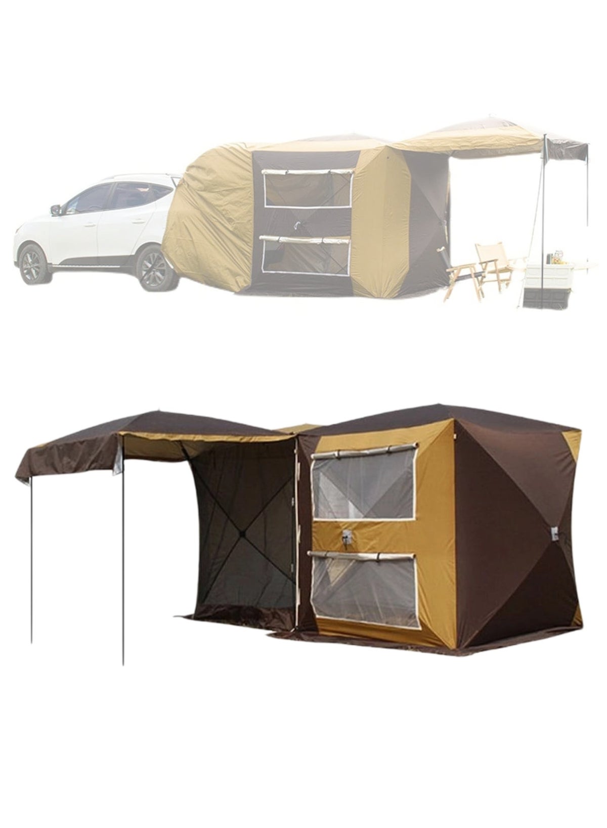 GearZone Car Tent Automatic Free to Build, Quick Open, Tailgate Tent ...