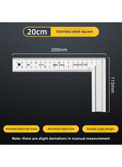 Generic Angle Ruler 90 Degree Stainless Steel Thickened 300mm ...