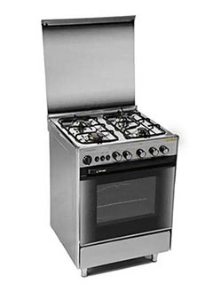 TECNOGAS Techno Gas Cooker 4 Burners 60x60 Stainless Steel, Fan ...