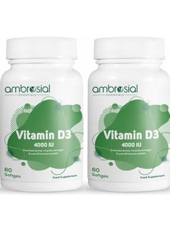 ambrosial Vitamin D3 4000 Iu (100 Mcg) Tablets For Healthy Bones, Teeth ...