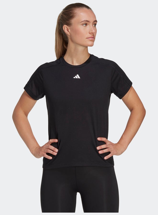 Adidas AEROREADY Train Essentials Minimal Branding Crewneck T-Shirt ...