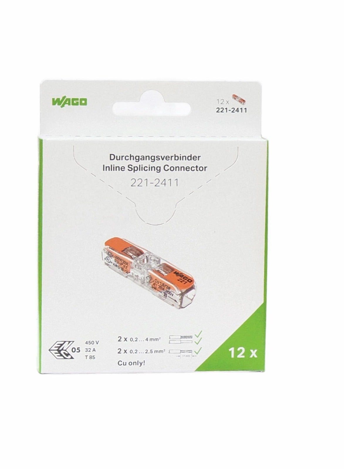 Wago Inline splicing connector with levers for all conductor types max ...