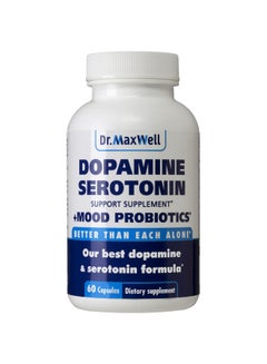 Dr. Maxwell Serotonin And Dopamine Supplements With Mood Probiotic 5In1 Supplement With (1 ...
