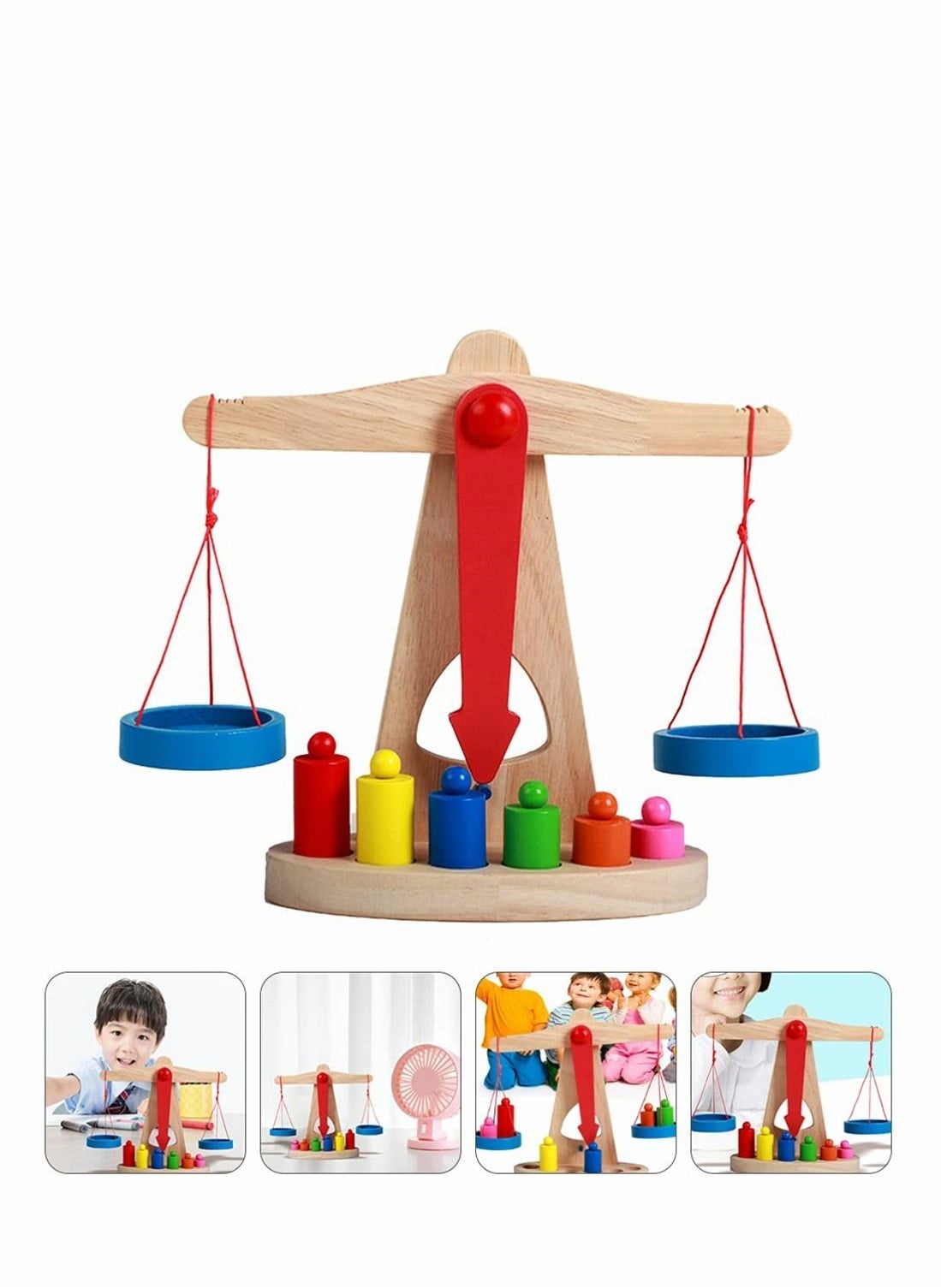 Generic Balance Scale for Kids, Balance Toy Scale Weights and Measures ...