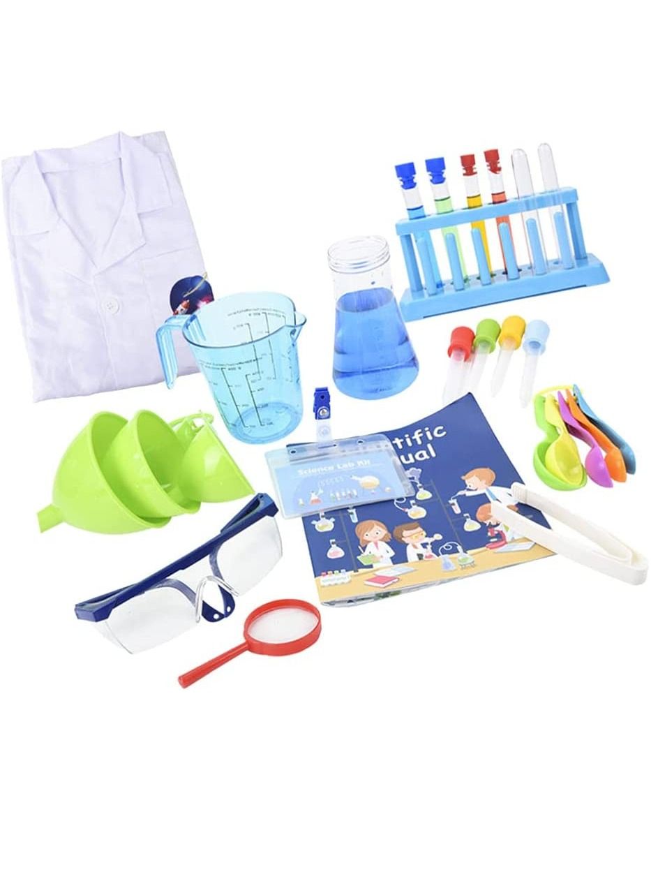 SYOSI Kids Science Experiment Kit with Goggles Scientist Coat Costume ...