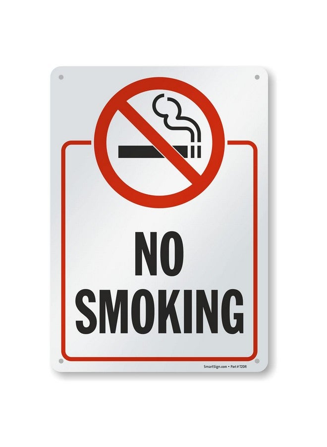 SmartSign 14 X 10 Inch “No Smoking” Metal Sign With Symbol Screen ...