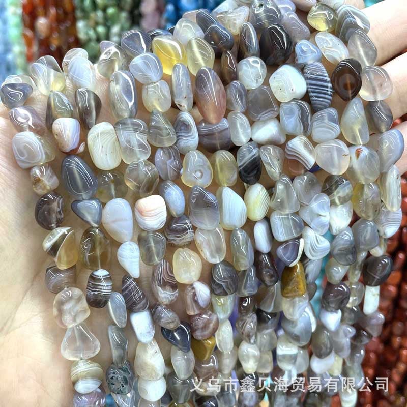 Generic 8-10Mm Natural Stone Loose Beads Amethyst Agate Straight Hole ...