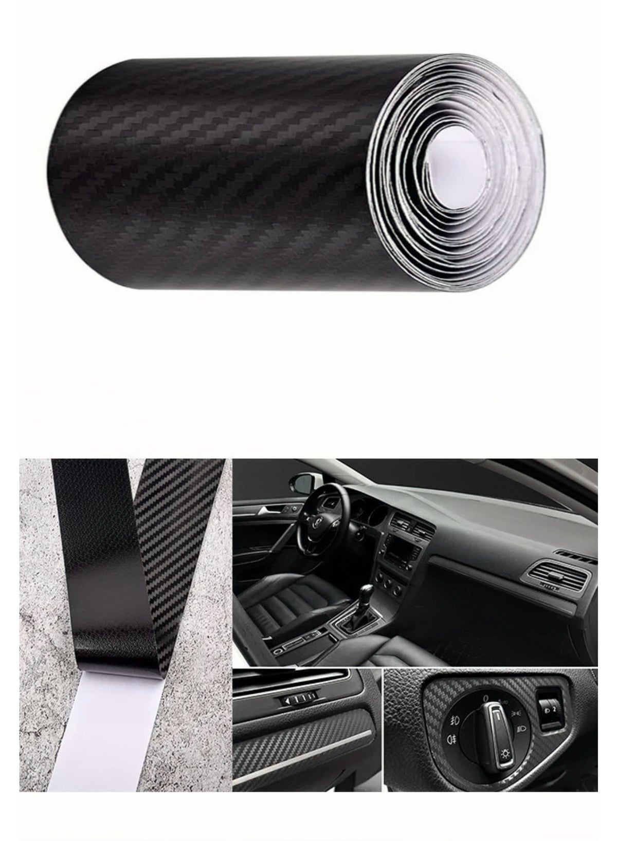 Lee Yon 5D Car Carbon Fiber Sticker Strip Car Door Edge Guard Sticker ...