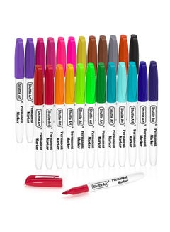 Shuttle Art Permanent Markers, 24 Colors Fine Point Assorted Colors ...