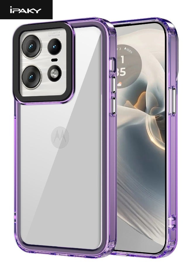 IPAKY Motorola Edge 50 Pro Case, Mixed Material Slim Case Cover, [Anti ...