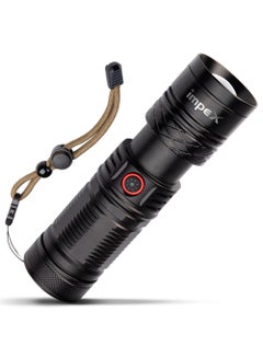 Impex Rechargeable Flashlight,20W Laser LED Torch 1000lm Lumens ...