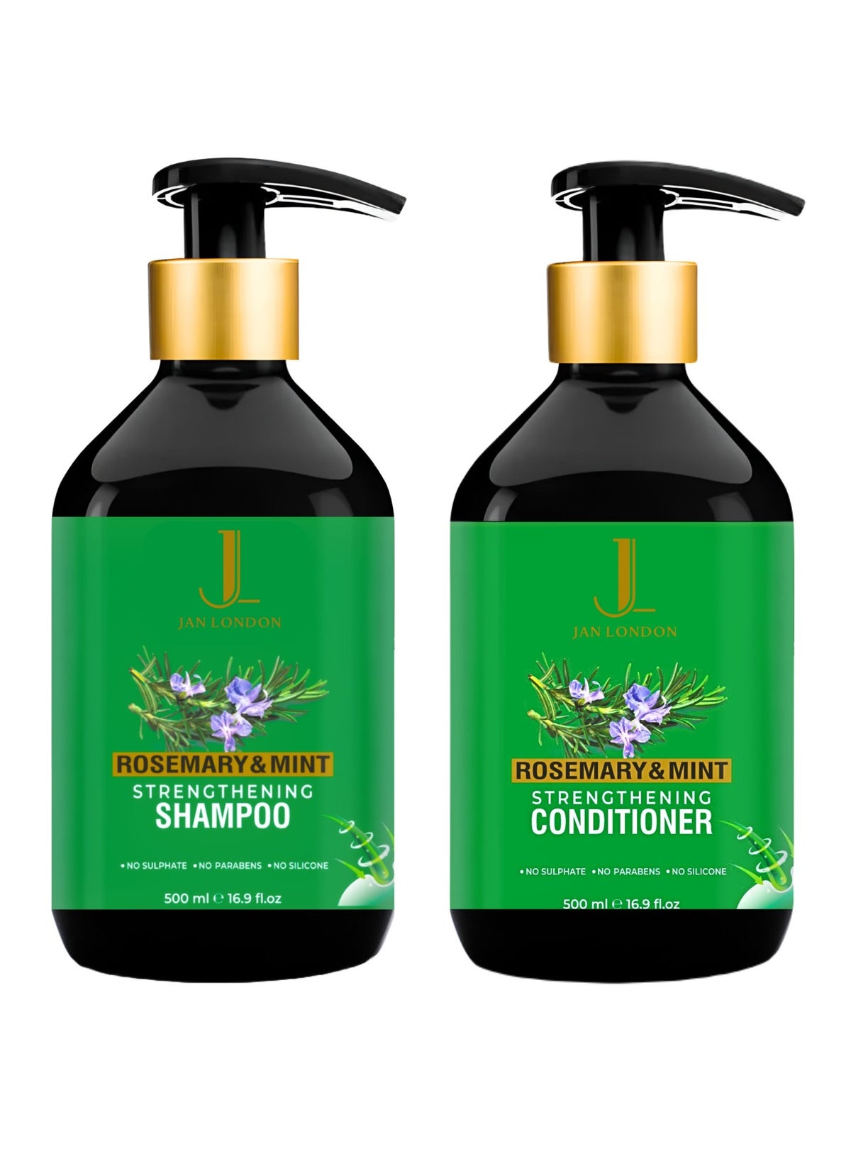 JAN LONDON Rosemary & Mint Strengthening Shampoo & Conditioner Pack ...