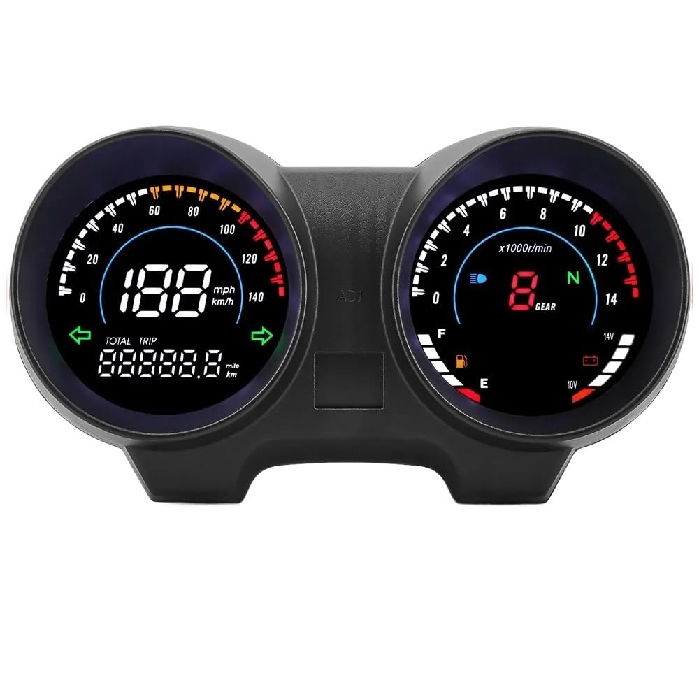 Generic Digital Motorcycle Tachometer Speedometer Dashboard Meter For ...