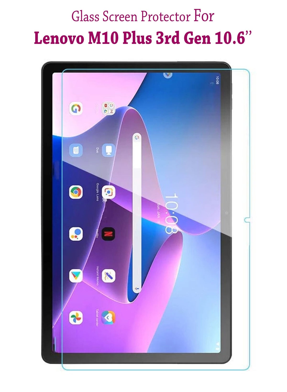 Waldic Tempered Glass Screen Protector for Lenovo Tab M10 Plus 3rd Generation 10.6 inch | Best ...