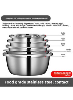 Generic Food Grade Stainless Steel Basin Household Kitchen Egg Basin ...