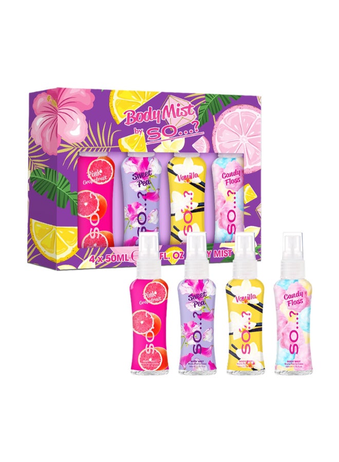 So..? Body Mist By Womens Mini Mist Body Mist Gift Set, With Pink ...