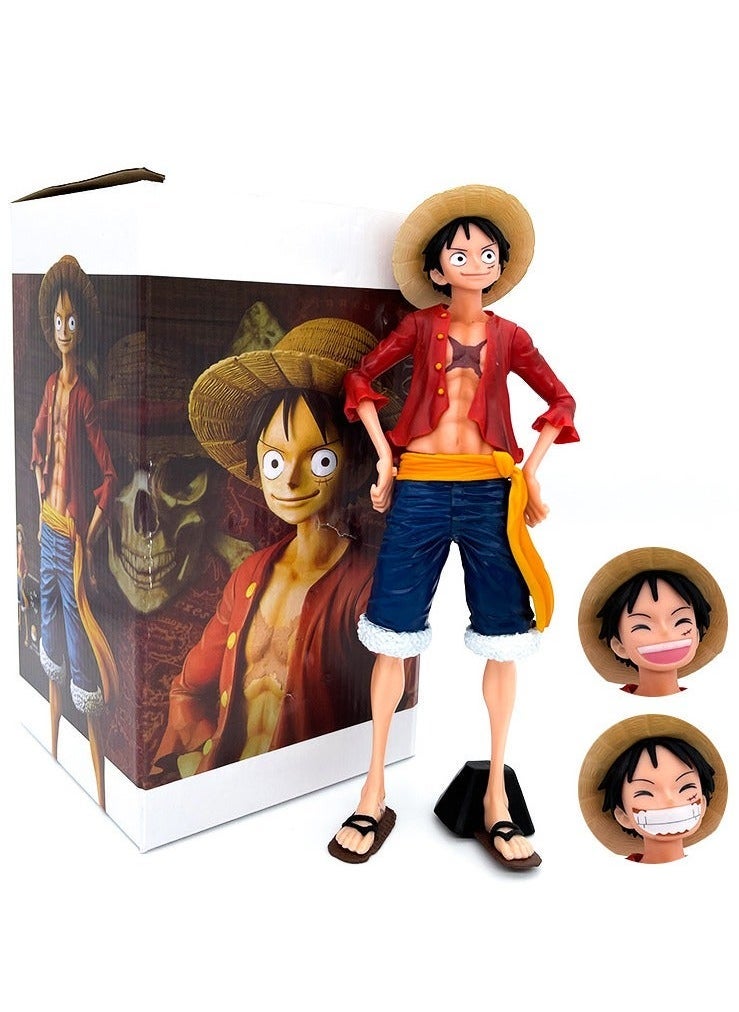 Generic One Piece Monkey D Luffy Figure 3 Faces Changing Artist Action ...