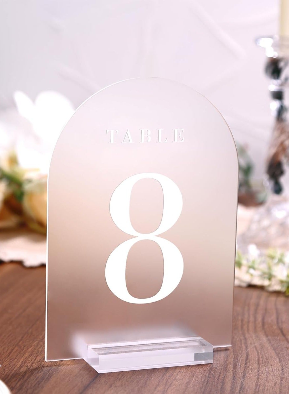 TPGP Frosted Arch Acrylic Table Signs - Perfect for Wedding Table ...