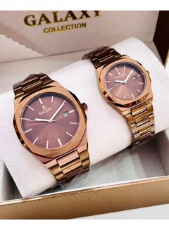Galaxy Casual Stainless Steel Quartz Analog Couple Watch UAE | Dubai ...