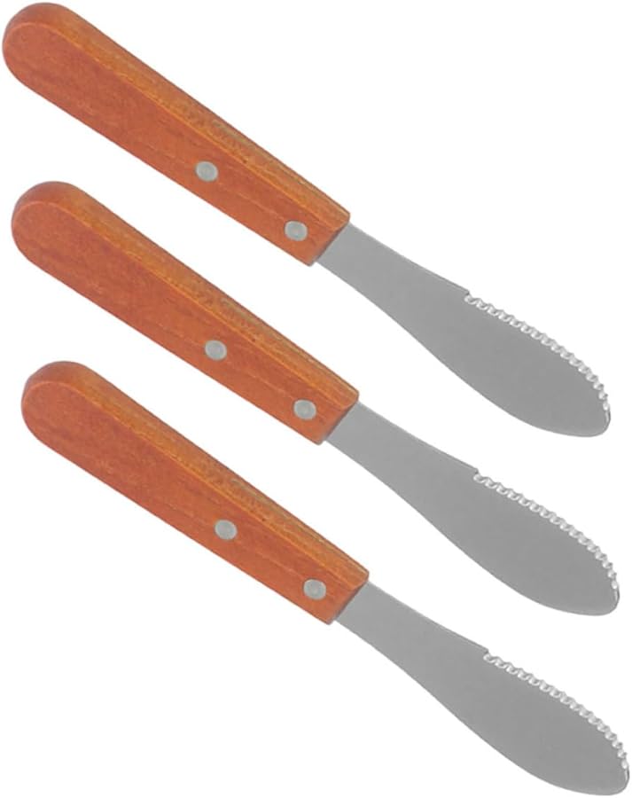 Generic Cabilock 3pcs Wooden Handle Cheese Spreaders Knife Multi ...