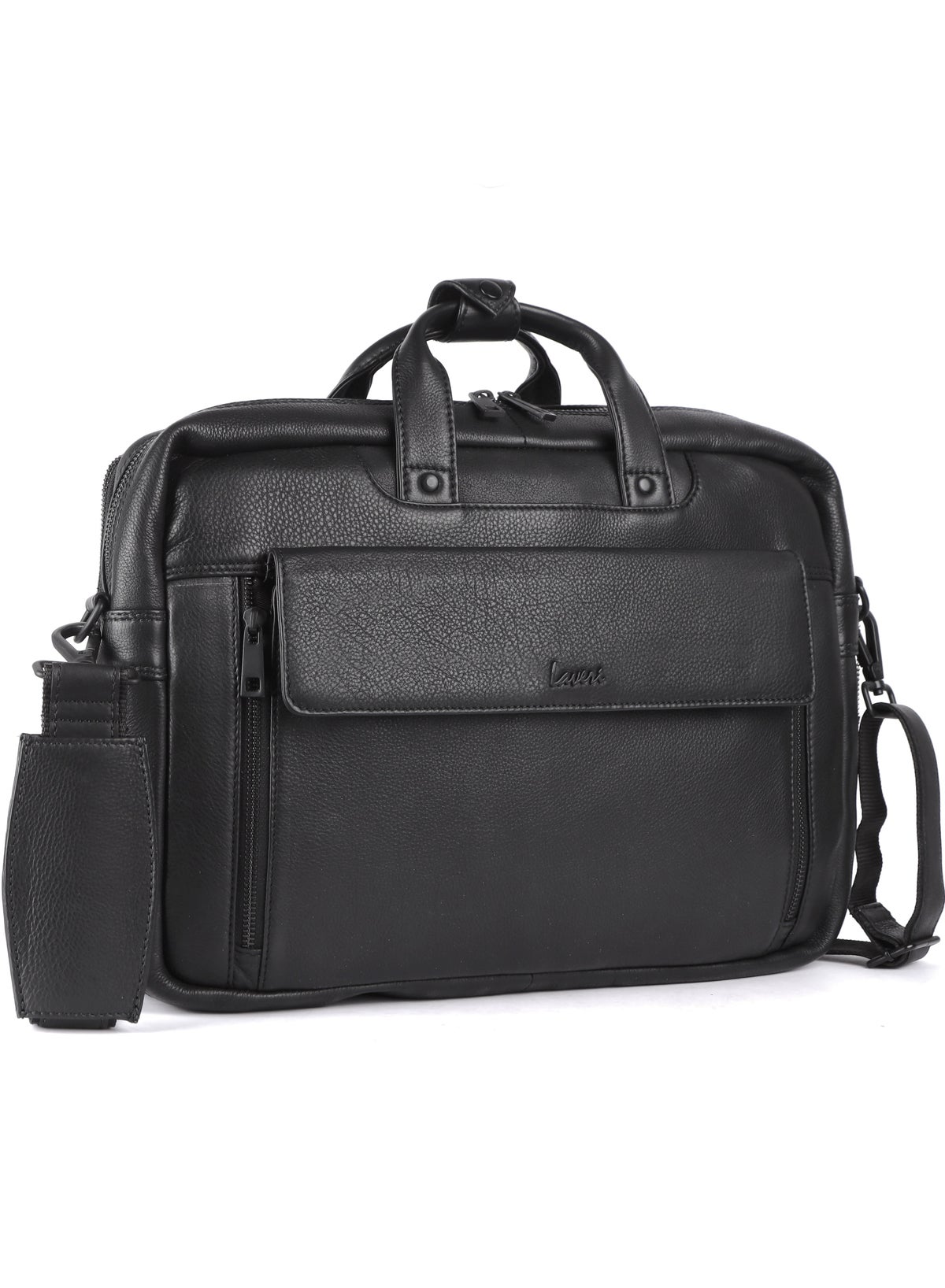 LAVERI LEATHER LAVERI Laptop Bag for Men - Leather Messenger Bag for ...