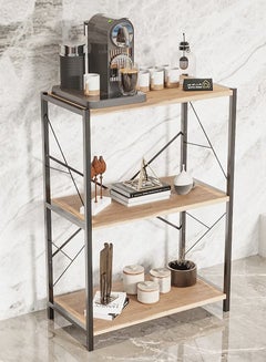 AGD Coffee Corner Table, Side Table with 3 Wooden Shelves that Meets ...