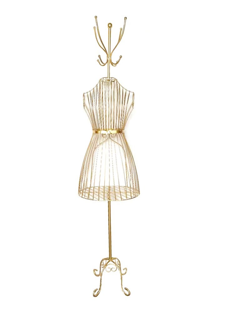 LINGWEI Female Mannequin Torso Half Body Metal Wire Frame Dress Form ...