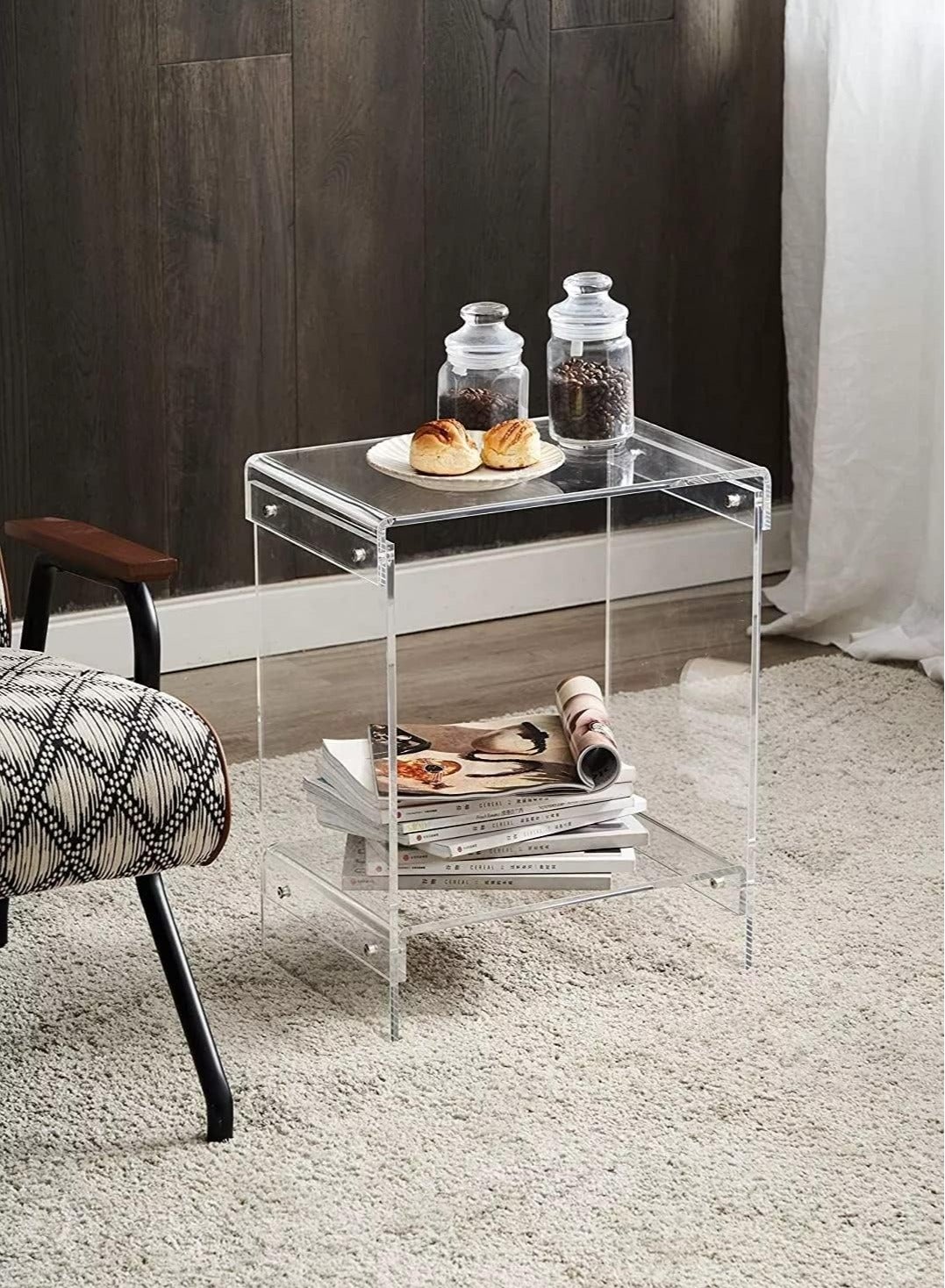 TPGP 2-Tier Clear Acrylic Coffee Table – Modern Living Room Coffee ...