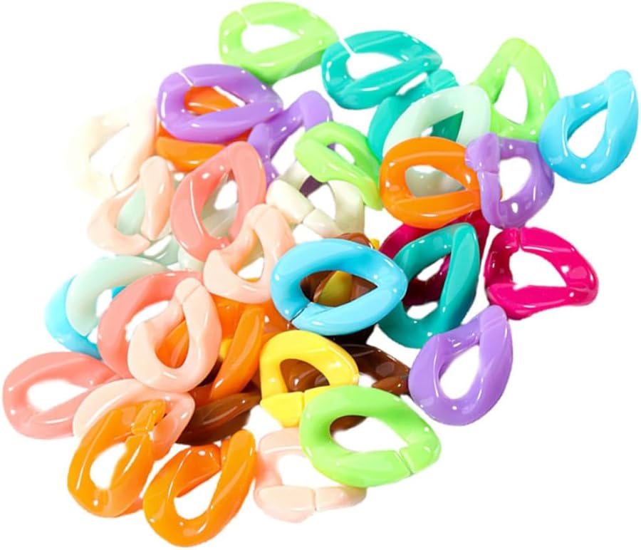 Generic 150 Pcs Plastic Clip Hooks Chain Links For DIY Jewelry Making ...