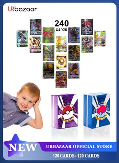 URbazaar 240 Pcs Pokemon Cards Set Pokemon Trading Card Game Including Tag Team、Mega EX、Ultra ...