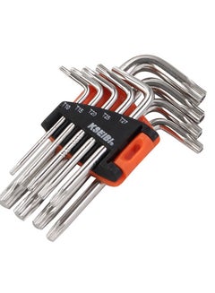 KSEIBI Star Key Wrench Set Short 9-Pc Torx, L Shape Metric Chrome ...
