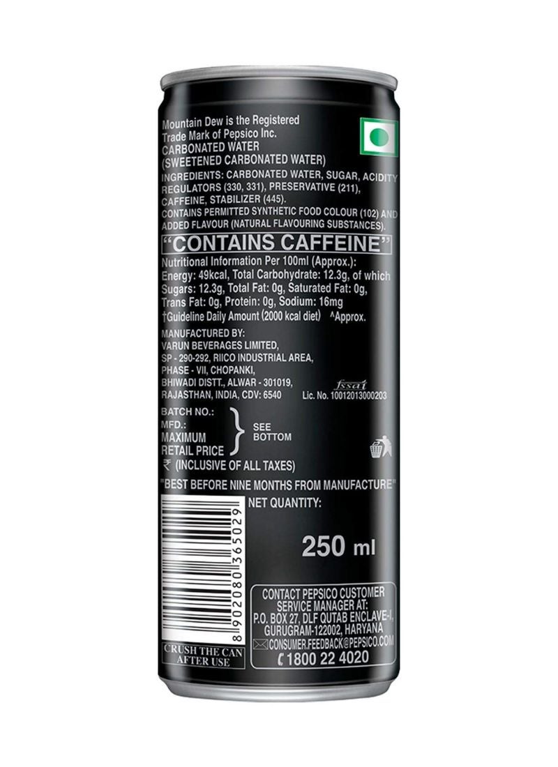Buy Mountain Dew Regular Carbonated Soft Drink Can Online | 15 Minutes ...