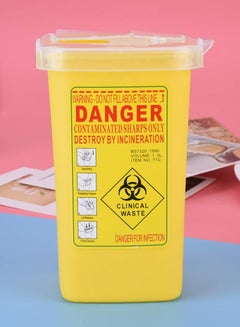 Generic 100-Pieces/ 1-Carton Sharps Container, 1 Liter Capacity, Yellow ...