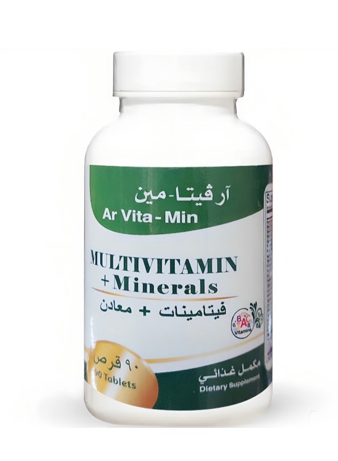 Arnet Pharmaceutical Ar Vita-Min, Tablets, Multivitamins & Minerals ...