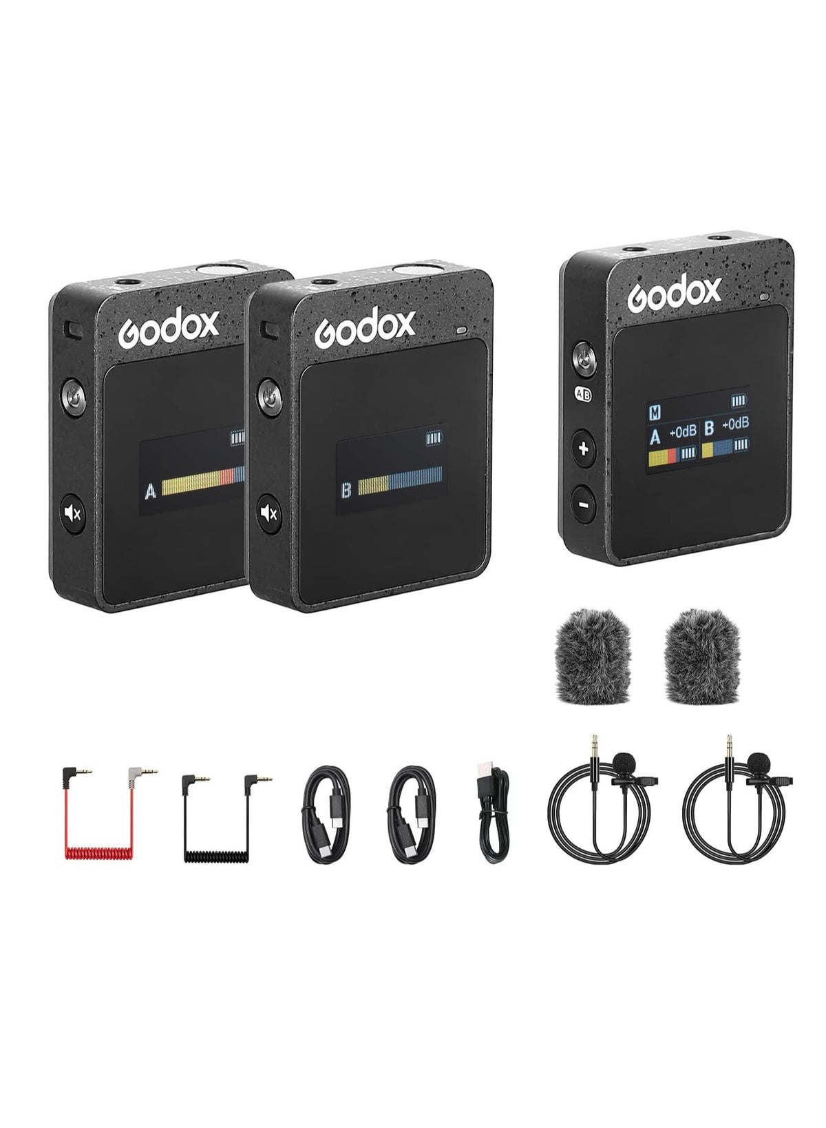 Godox GODOX MoveLink M2 II 2.4GHz Wireless Lavalier Microphone (2 TX+1 ...