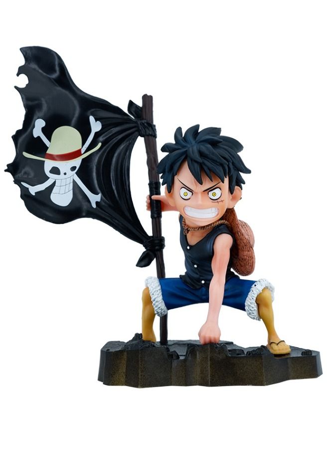 One Piece Anime One Piece Luffy Action Figure, Take Flag Luffy Figure ...