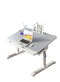 Golden Bed Desk for Laptop, Adjustable Height Computer Desk, Portable ...