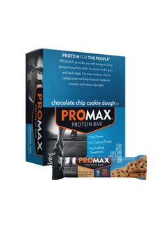 Promax Protein Bar Chocolate Chip Cookie Dough 20G High Protein Gluten ...