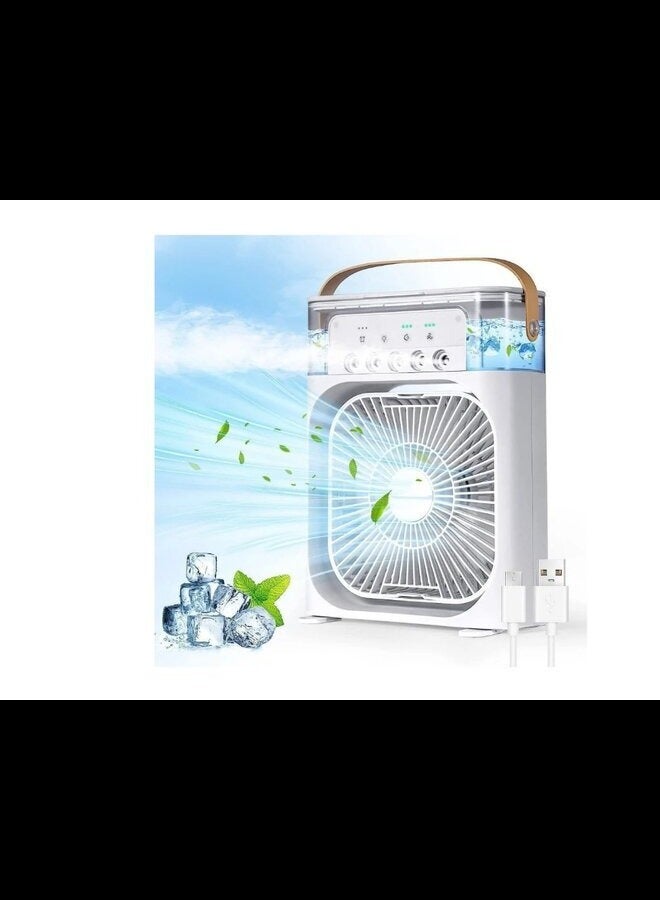Denx Water Mist Spray Fan, 600ML Water Capacity Misting Fan USB Desktop ...
