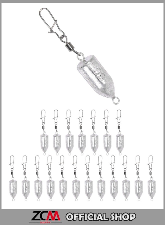ZCM-HAPPY 20 piece 50gram Bullet-shaped lead pendant with sea pole ...