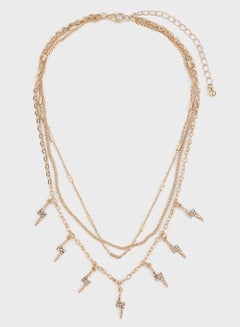 Ginger Layered Lightning Bolt Necklace UAE | Dubai, Abu Dhabi