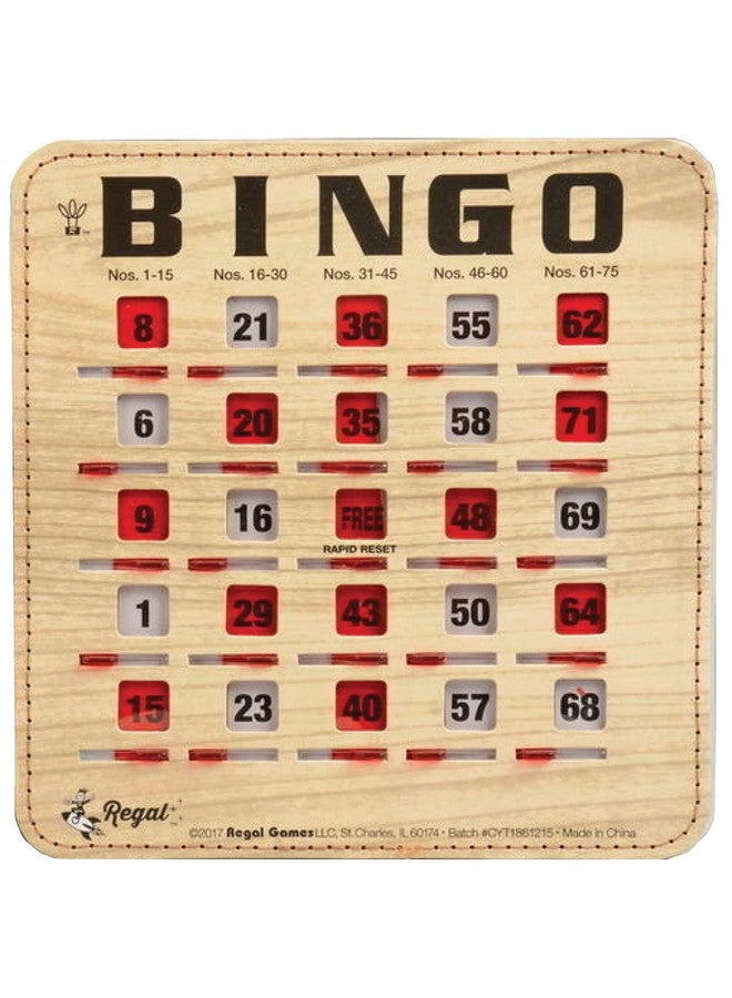 Regal Games Regal Bingo Bulk Bingo Cards With Sliding Windows ...