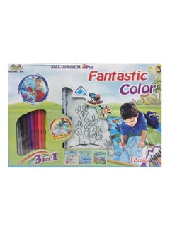 RONG FA Coloring Board for Shapes and Animals with Reuse 3 Panels KSA ...