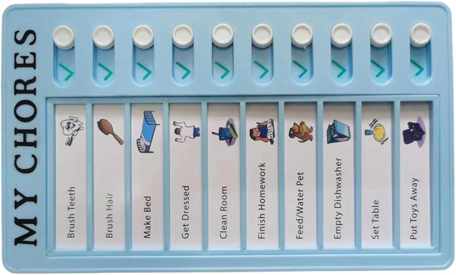 Generic Kids Visual Schedule Board Reusable Daily Routine Chart English ...