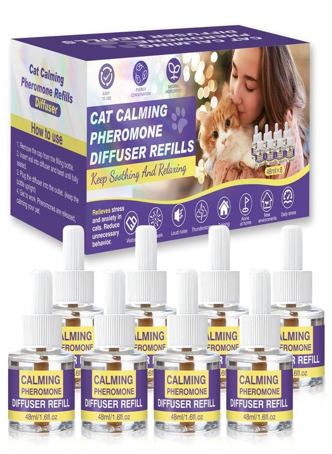RUAKPL Cat Calming Diffuser Refill, 8 Pack Pheromones for Cats Multicat ...