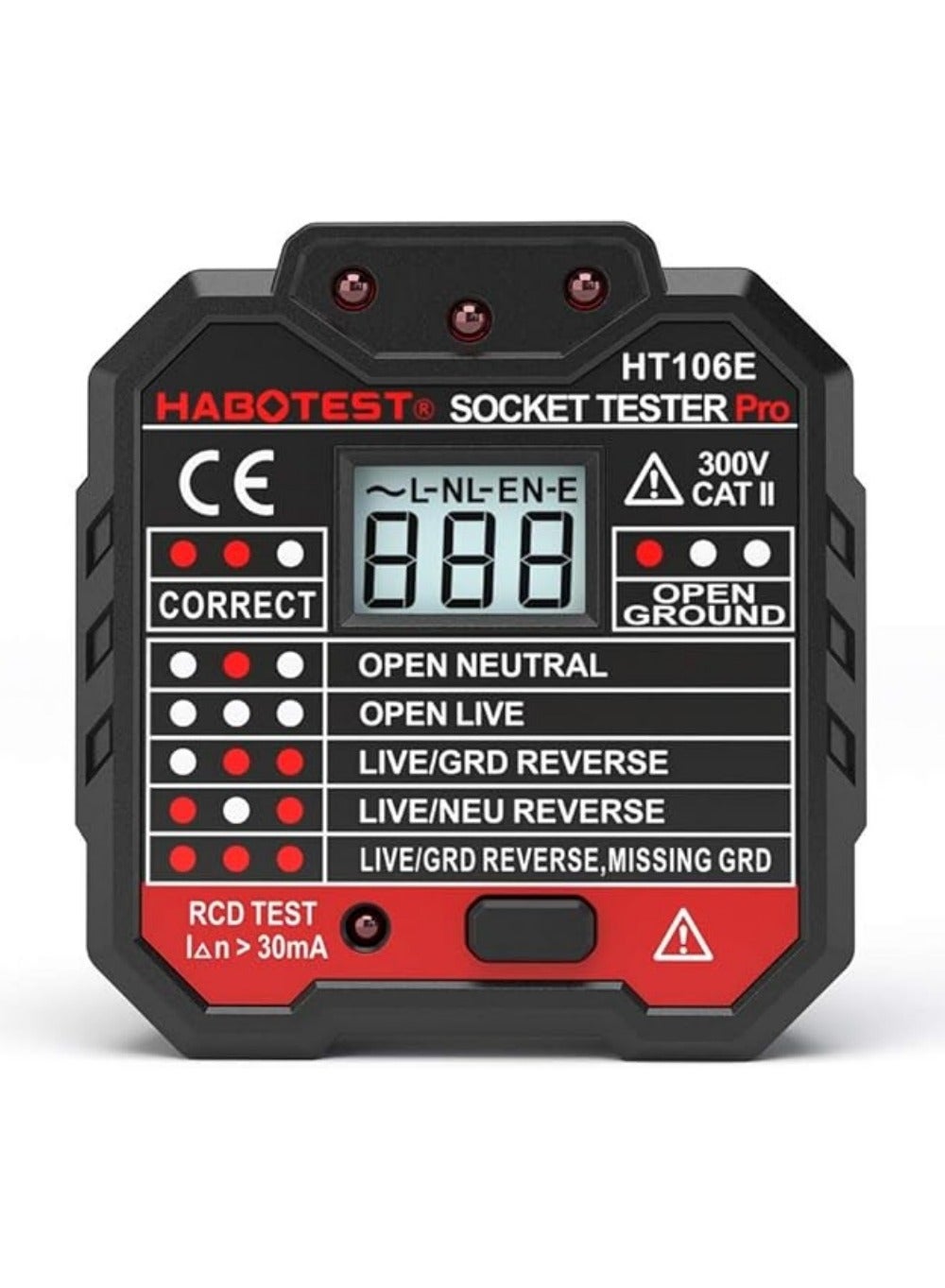HABOTEST Advanced RCD Electric Socket Tester Automatic Neutral Live ...