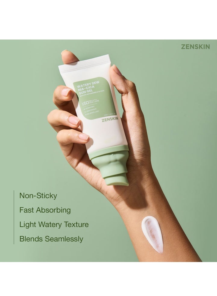 Buy ZENSKIN Watery Dew Nia-Cica Sun Gel Online | 15 Minutes Instant ...